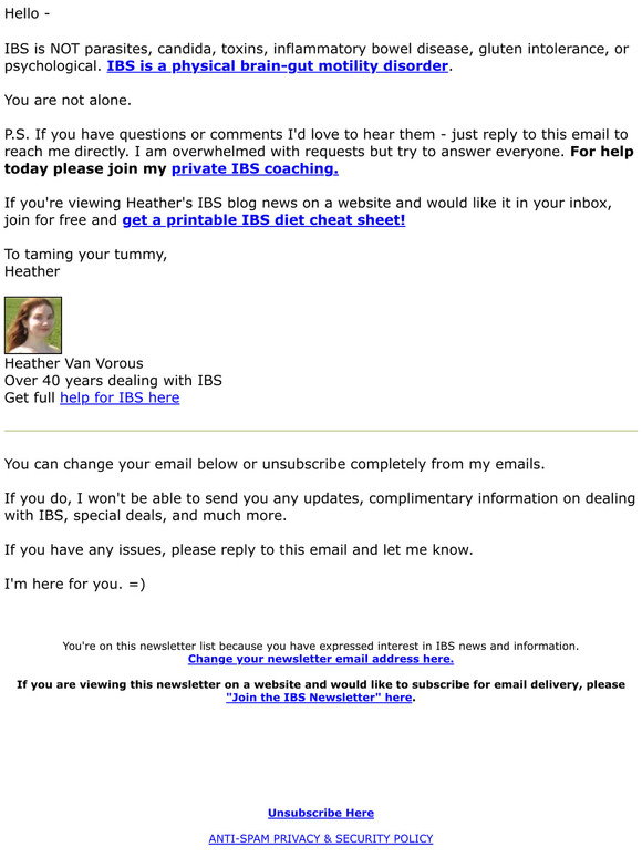 Heather's Tummy Care: IBS is NOT parasites, candida, toxins ...