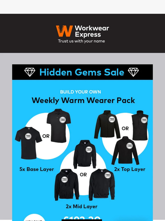 Workwear Express: Build Your Own Uniform Bundle & Save 48% | Milled