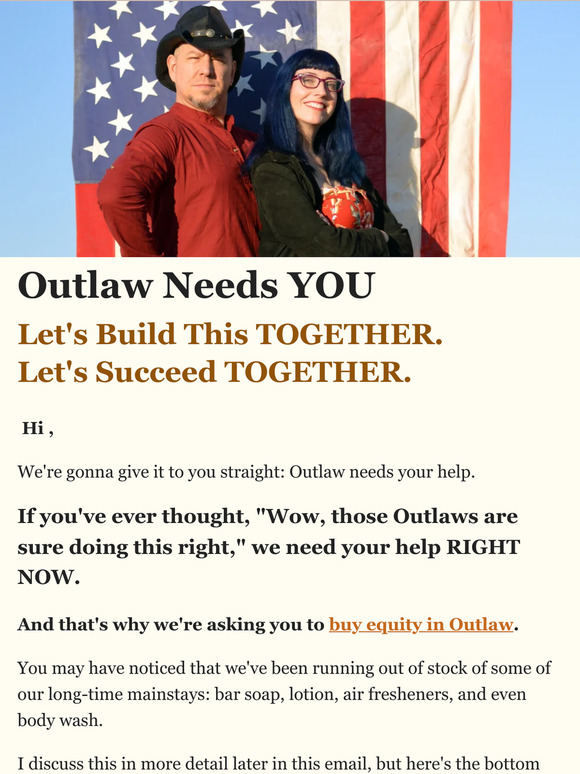 Outlaw Soaps: Outlaw needs your help - If you love what we've made, we ...