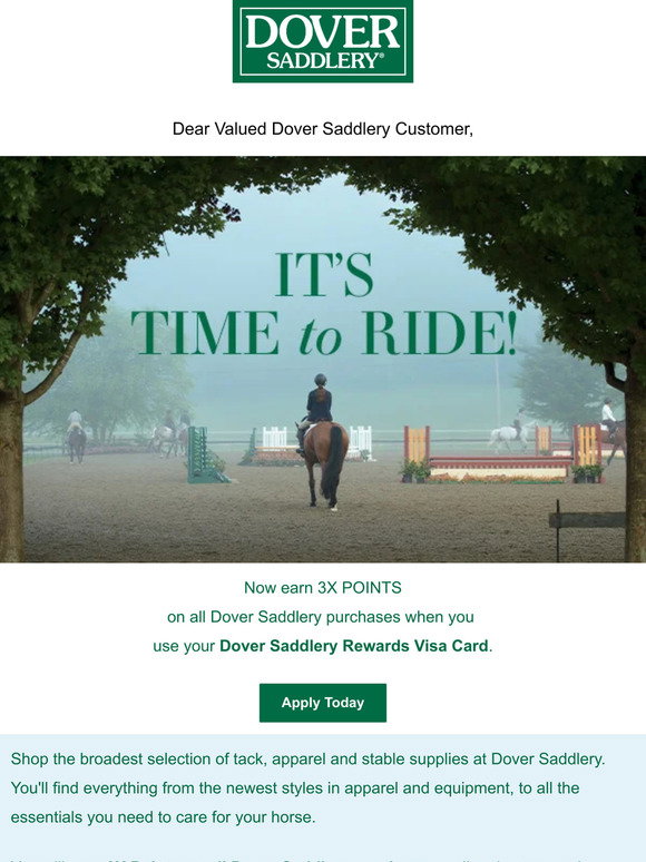 Dover Saddlery: It's Time to Ride With the Dover Saddlery Rewards Visa ...