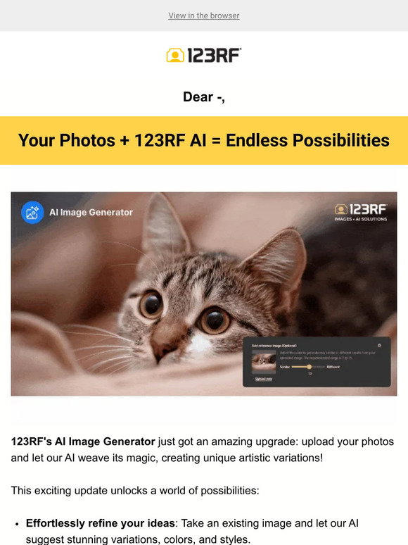 123RF: 123RF's AI Got Smarter: Now with Reference Images! | Milled