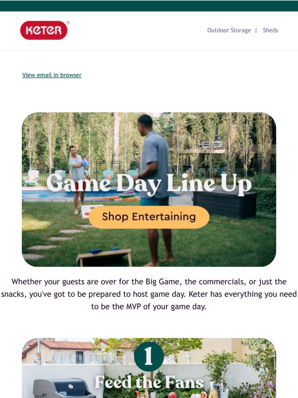 Keter: 🏈 Is Your Patio Game-Day Ready? | Milled