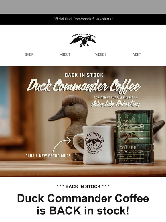 Duck Commander: Coffee is BACK in Stock! ☕🦆 | Milled