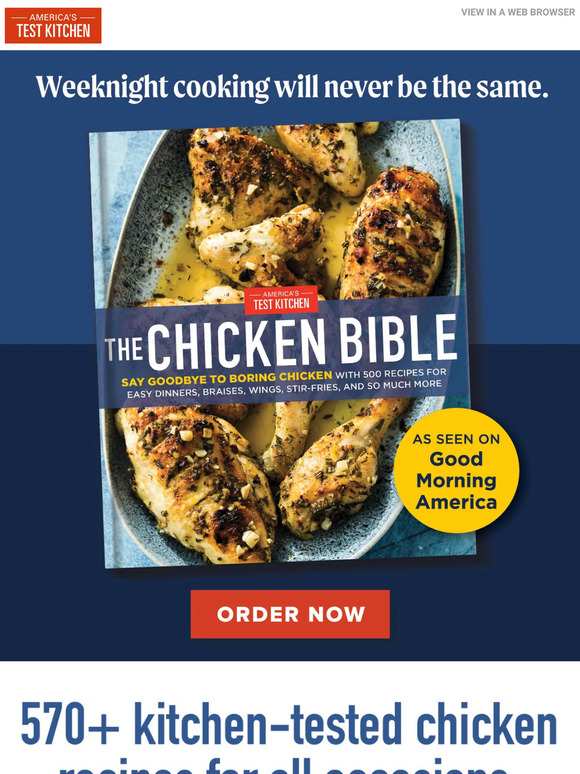 America's Test Kitchen: Chicken Piccata, Two Honey Roast Chickens ...