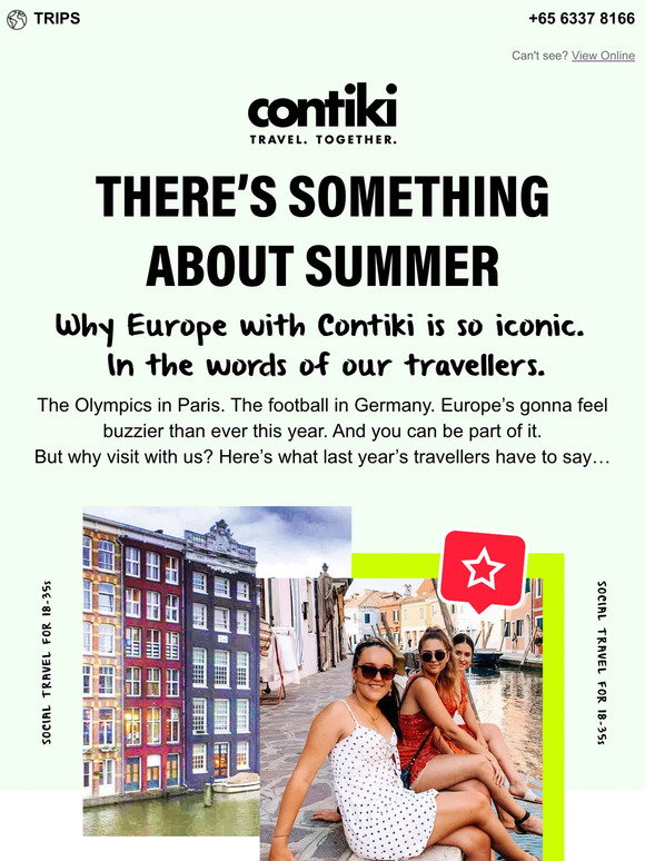 Contiki: It’s THE YEAR to visit Europe with Contiki 🇪🇺🇪🇺 | Milled
