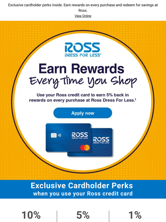 Ross: 10% off a Ross purchase. (Really!) | Milled