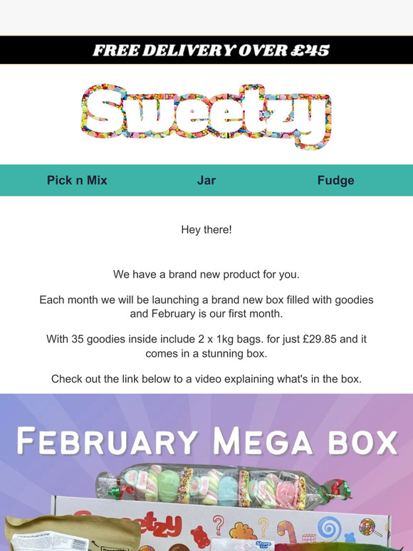 Sweetzy: Our brand new February Mega box 😵 | Milled