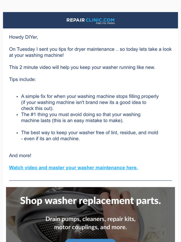 RepairClinic: 5 simple tech tips for your washer 💡 | Milled