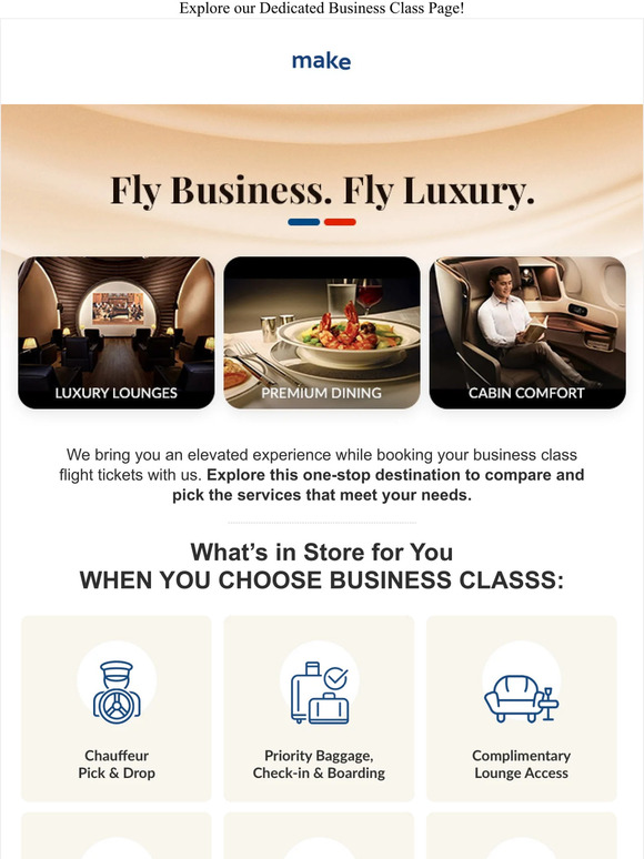 MakeMyTrip: Business Class Booking Experience Elevated 🔝 | Milled