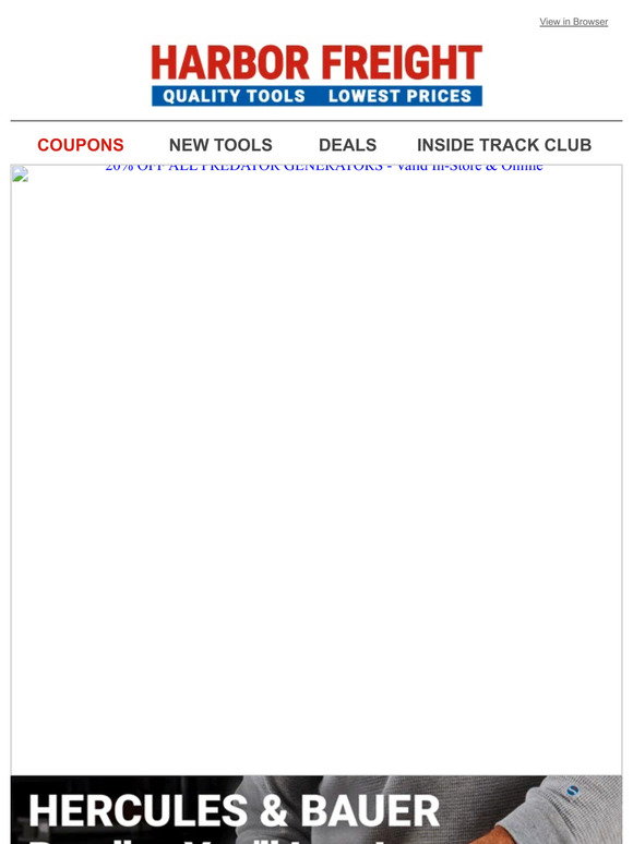 Harbor Freight: Bundles You’ll Love! HERCULES & BAUER SAVINGS! | Milled