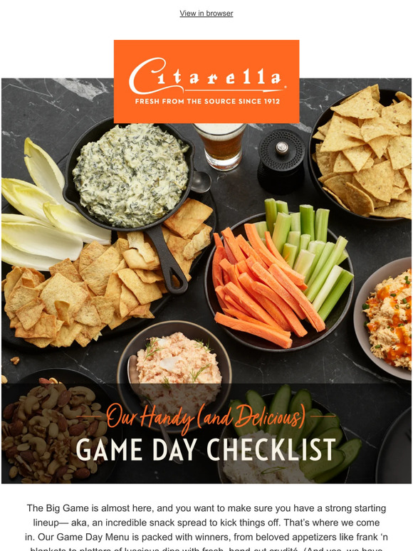 Citarella: It’s Not Too Late to Order from Our Game Day Menu | Milled