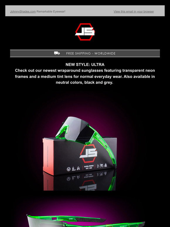 Johnny Shades: Introducing...ULTRA ⚡ High impact wraparound shades | Milled