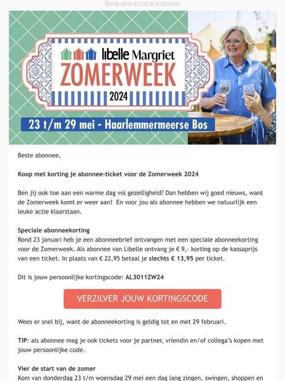 libelle: ☀️ Bezoek de Zomerweek met abonneekorting | Milled