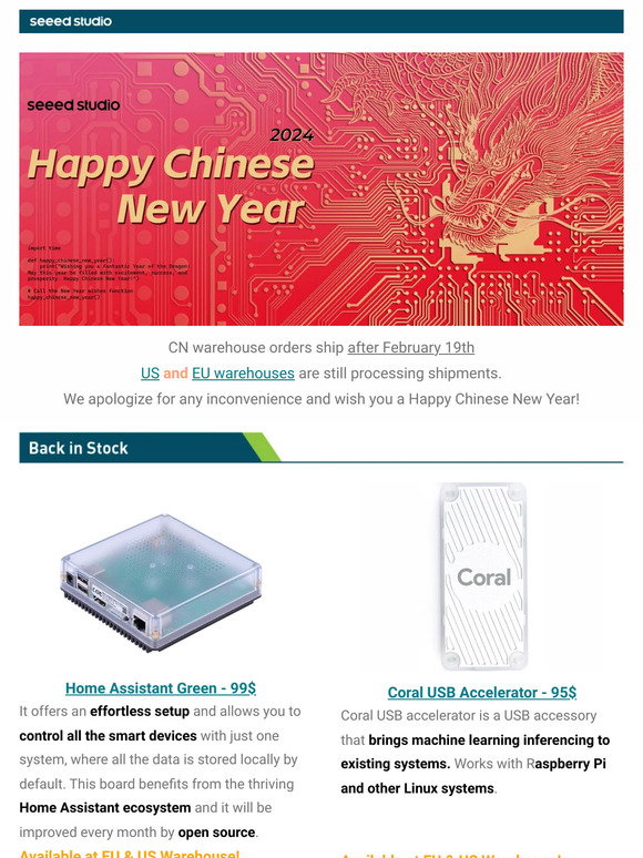Seeed Studio: Chinese New Year Notice📣 Raspberry Pi 5's available at US ...