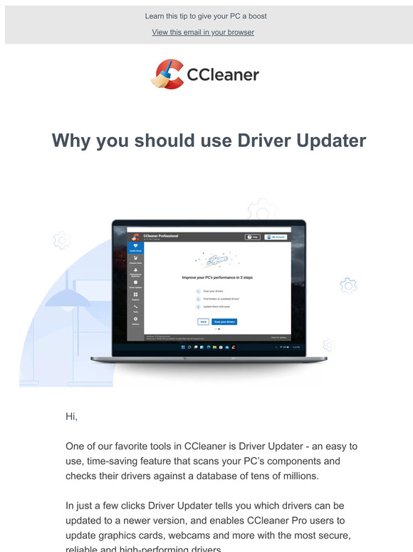 CCleaner: Could your drivers use an update? | Milled