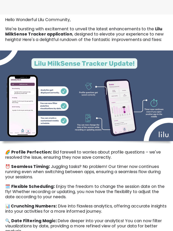Lilu: 🌟 Exciting News: Latest Lilu MilkSense Tracker App Enhancements ...