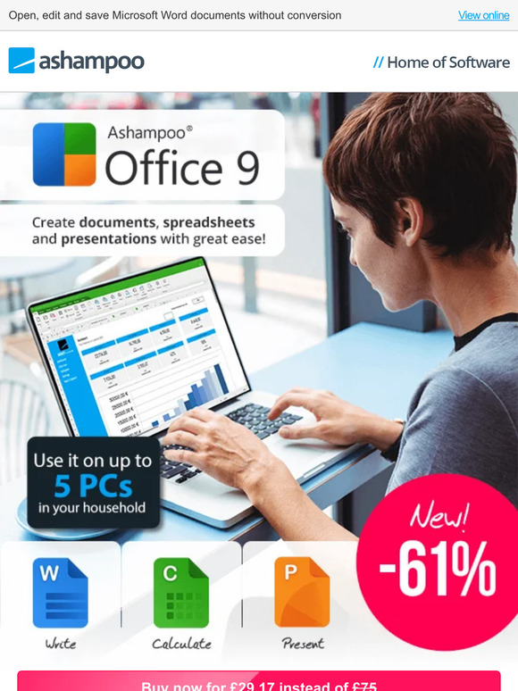 Ashampoo: Strong and compatible MS Office alternative - Ashampoo Office ...