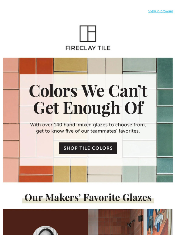 Fireclay Tile: Meet our team’s favorite tile colors 🎨 | Milled