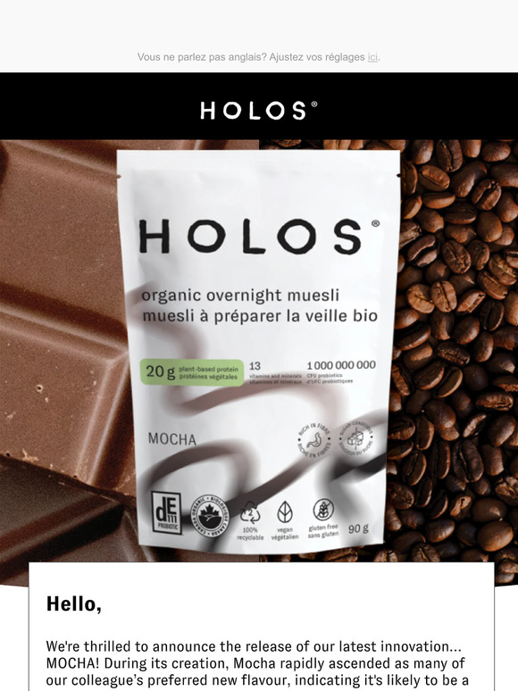 HOLOS Foods: 👀☕🍫 Say hello to… (open to discover our new flavour) | Milled