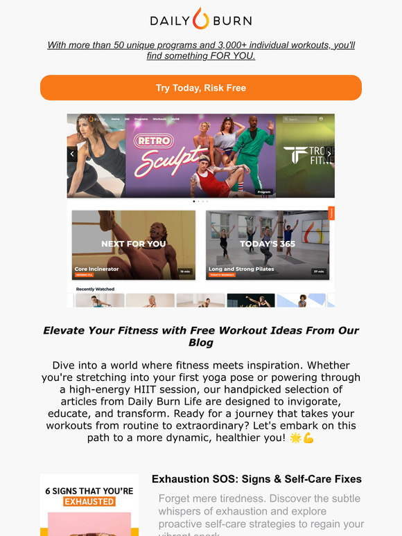 Daily Burn: Daily Burn Newsletter: Revitalize Your Well-being with our ...