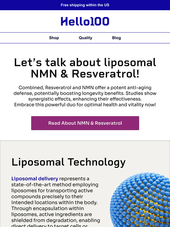 Hello100: The super duo of NMN & Resveratrol! | Milled