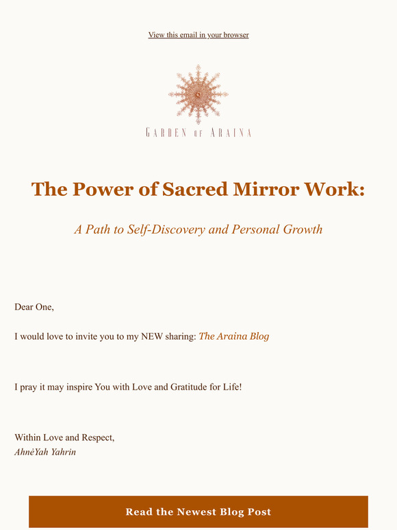 Garden of Araina: Practicing sacred mirror work for personal growth ...