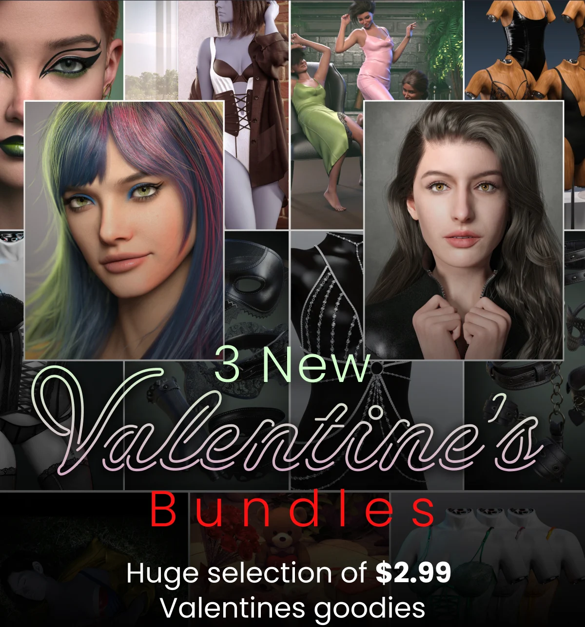 DAZ 3D: 3 Massive New Valentine's Bundles | Milled