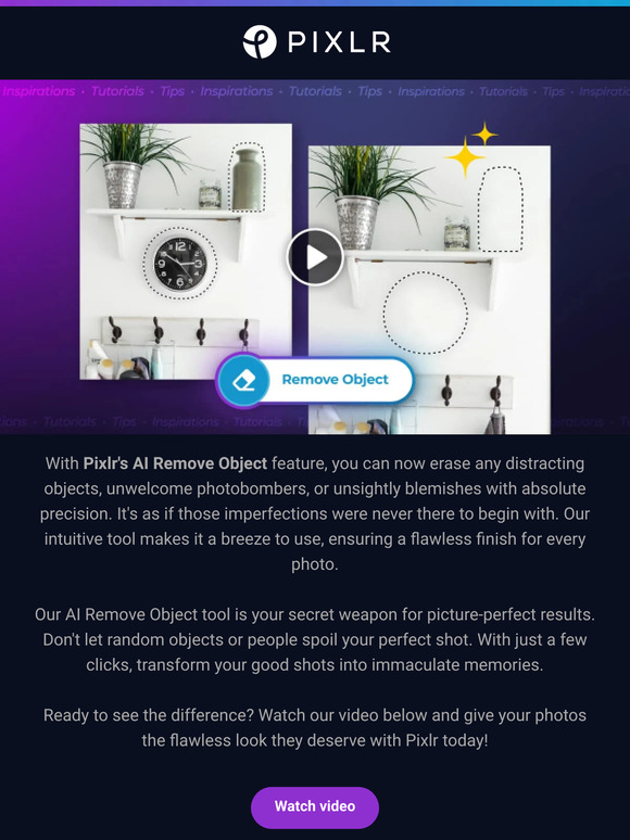 Pixlr: Unwanted objects begone with Pixlr's NEW AI Remove Object! | Milled