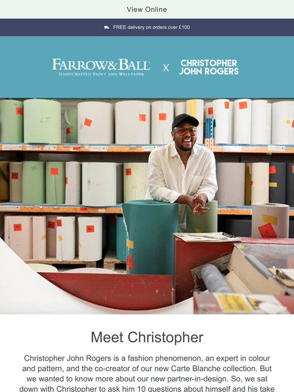 Farrow & Ball: 10 questions with Christopher John Rogers | Milled
