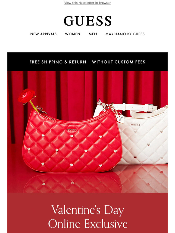 GUESS: V-Day night? Stun with our Web-Exclusive Bag | Milled