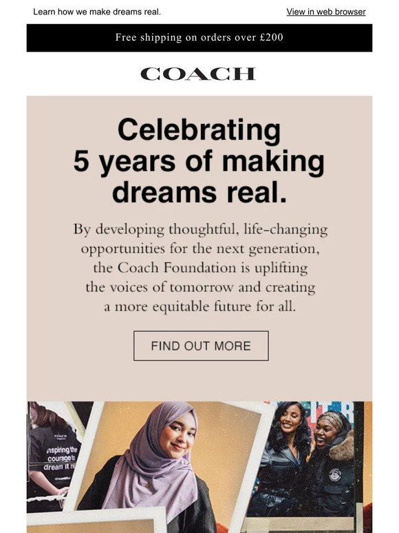 Coach: Celebrating 5 years of the Coach Foundation. | Milled