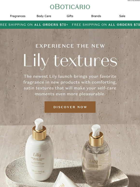 Boticário: Lily like never before | Milled