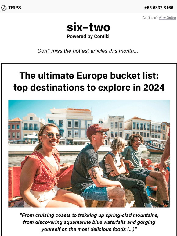 Contiki: The top European destinations for 2024?? 📚 | Milled