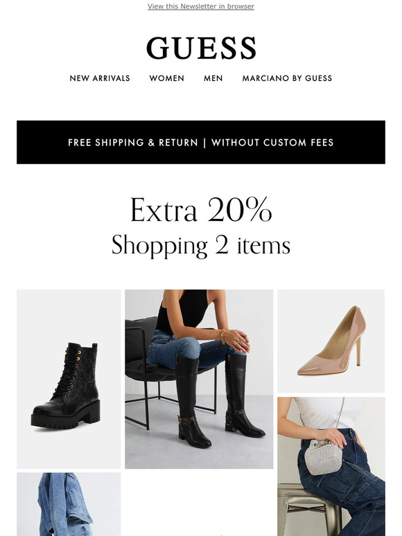 GUESS: Extra 20% on discounted Shoes | Milled