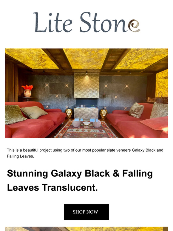 Lite Stone: Project Feature: Galaxy Black and falling leaves ...