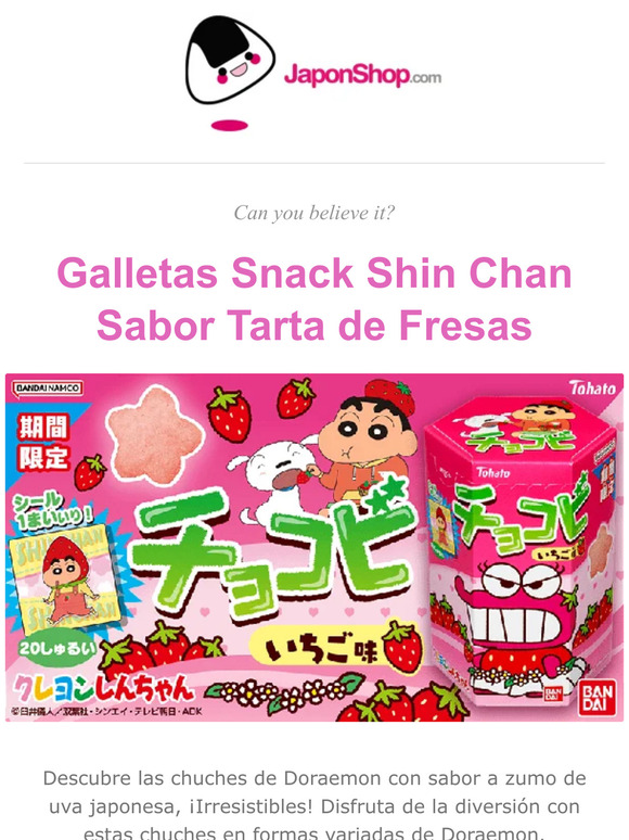 JaponShop: GALLETAS SHIN CHAN + REFRESCO DE DORAEMON | Milled