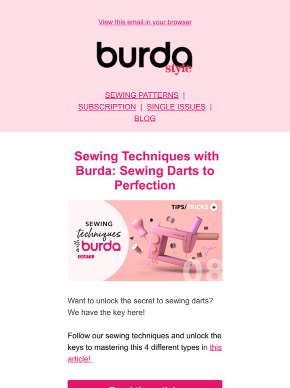 BurdaStyle: Sewing Techniques with Burda: Sewing Darts to Perfection🪡 ...