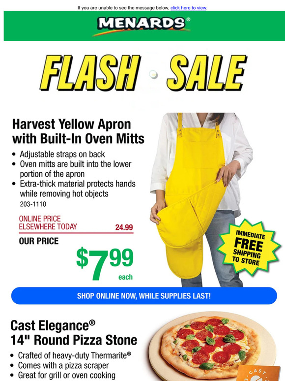 Menards: Apron with Built-In Oven Mitts UNDER $8.00! | Milled