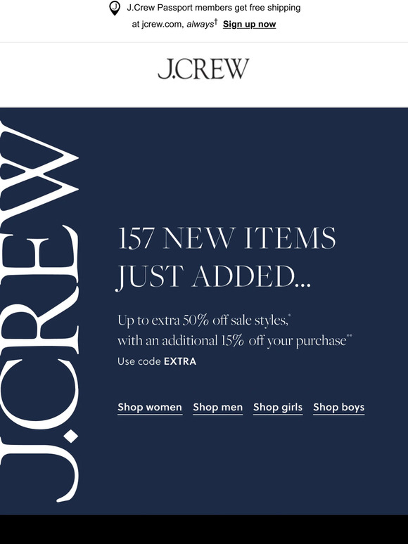J.Crew Email Newsletters: Shop Sales, Discounts, and Coupon Codes