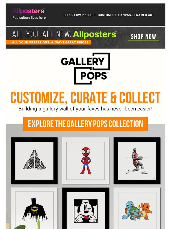 AllPosters: Explore a world of rearrangeable wall art with the Gallery ...