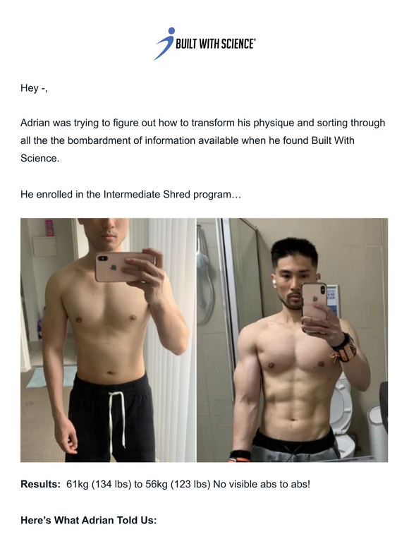 Built With Science: 💪 (Case Study) Solid Advice on Transforming Your ...