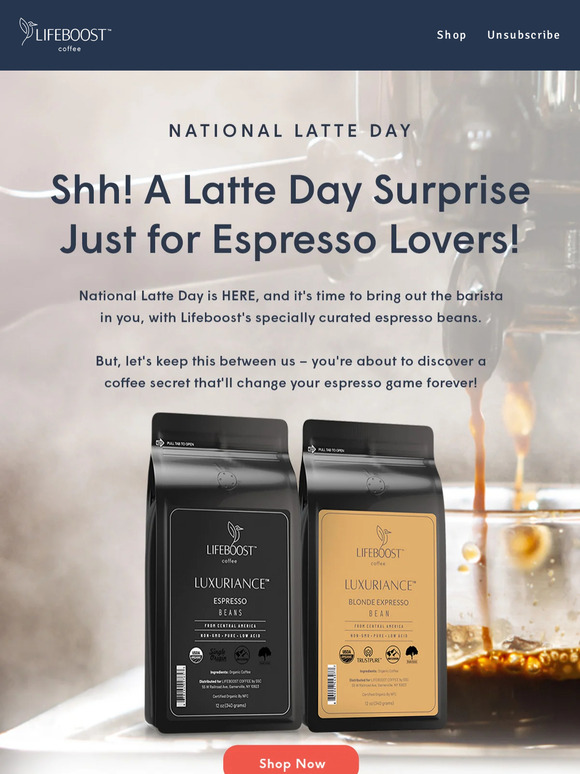 Lifeboost Coffee: Unlock the Secret to a Perfect Latte on National ...