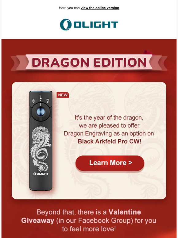 Olight: New! Dragon Edition of Arkfeld Pro | Milled