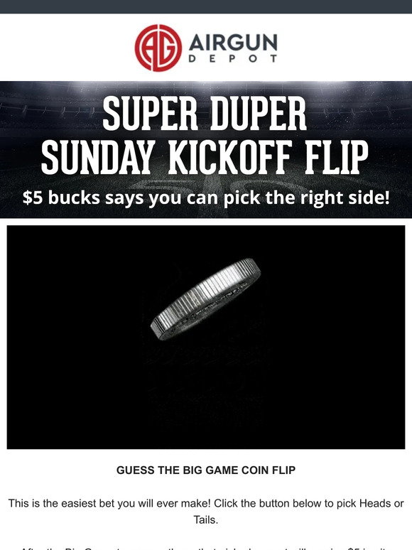 Airgun Depot: Saturday Fun: Big Game Coin Flip 💸 | Milled