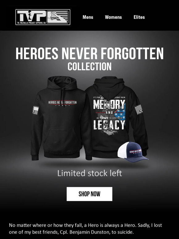 Til Valhalla Project: Heroes Never Forgotten items are going fast! | Milled