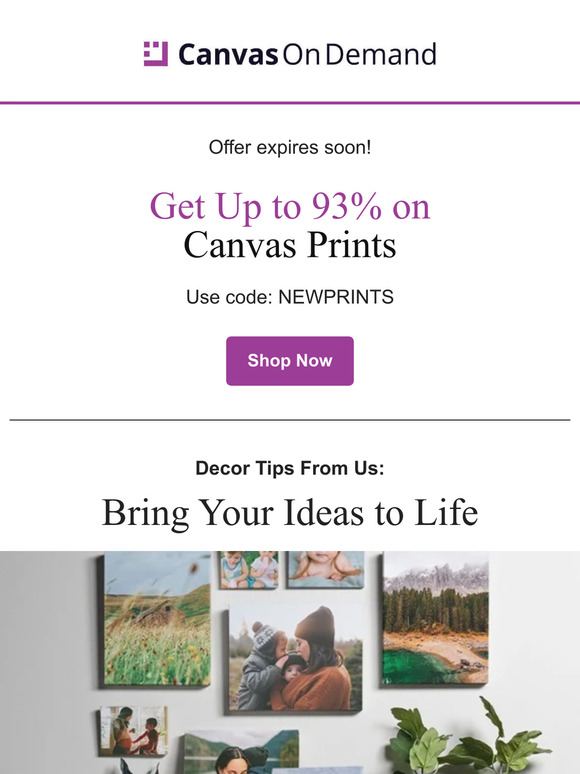 Canvas on Demand: Your Welcome Offer is Expiring | Milled