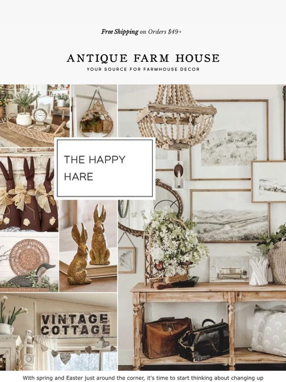 Antique Farmhouse: ️{THE HAPPY HARE} event launched | Milled