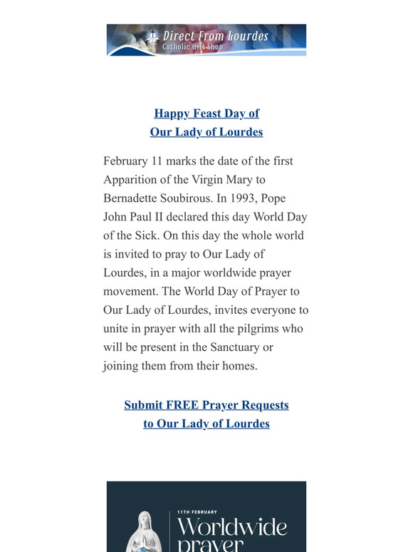 direct from lourdes: Feast of Our Lady of Lourdes 🙏 | Milled
