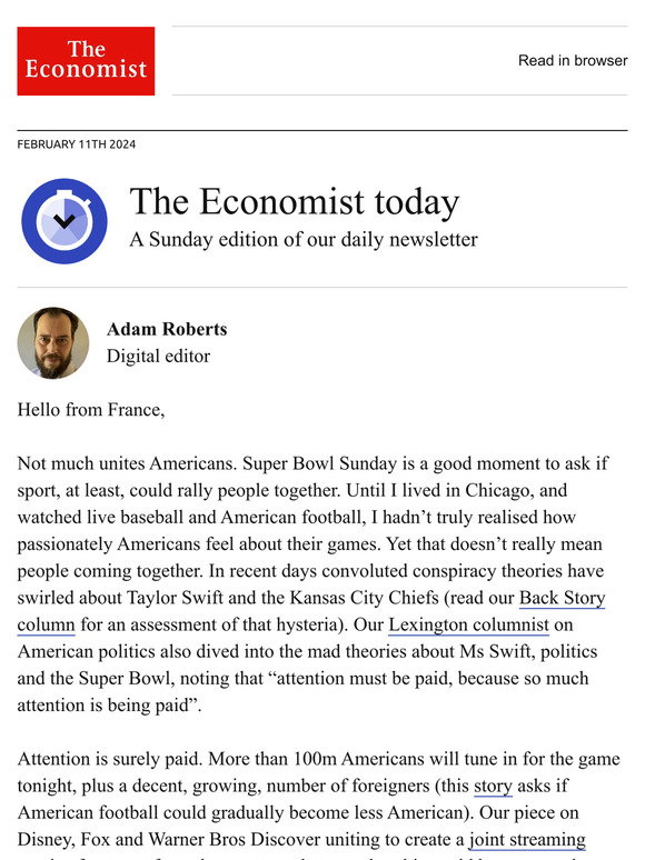 The Economist: Can the Super Bowl bring Americans together? | Milled