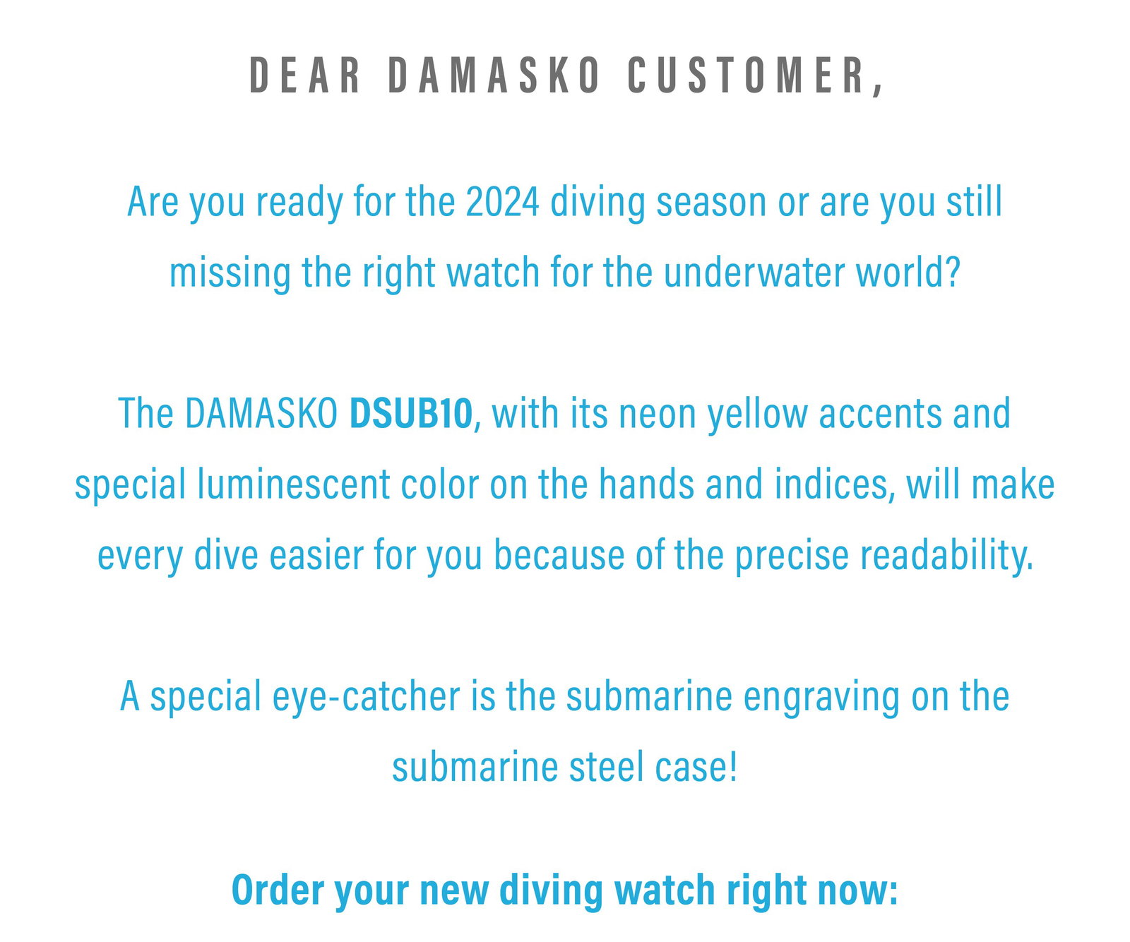 Damasko: Ihre Taucheruhr 2024 | Your diving watch 2024 | Milled